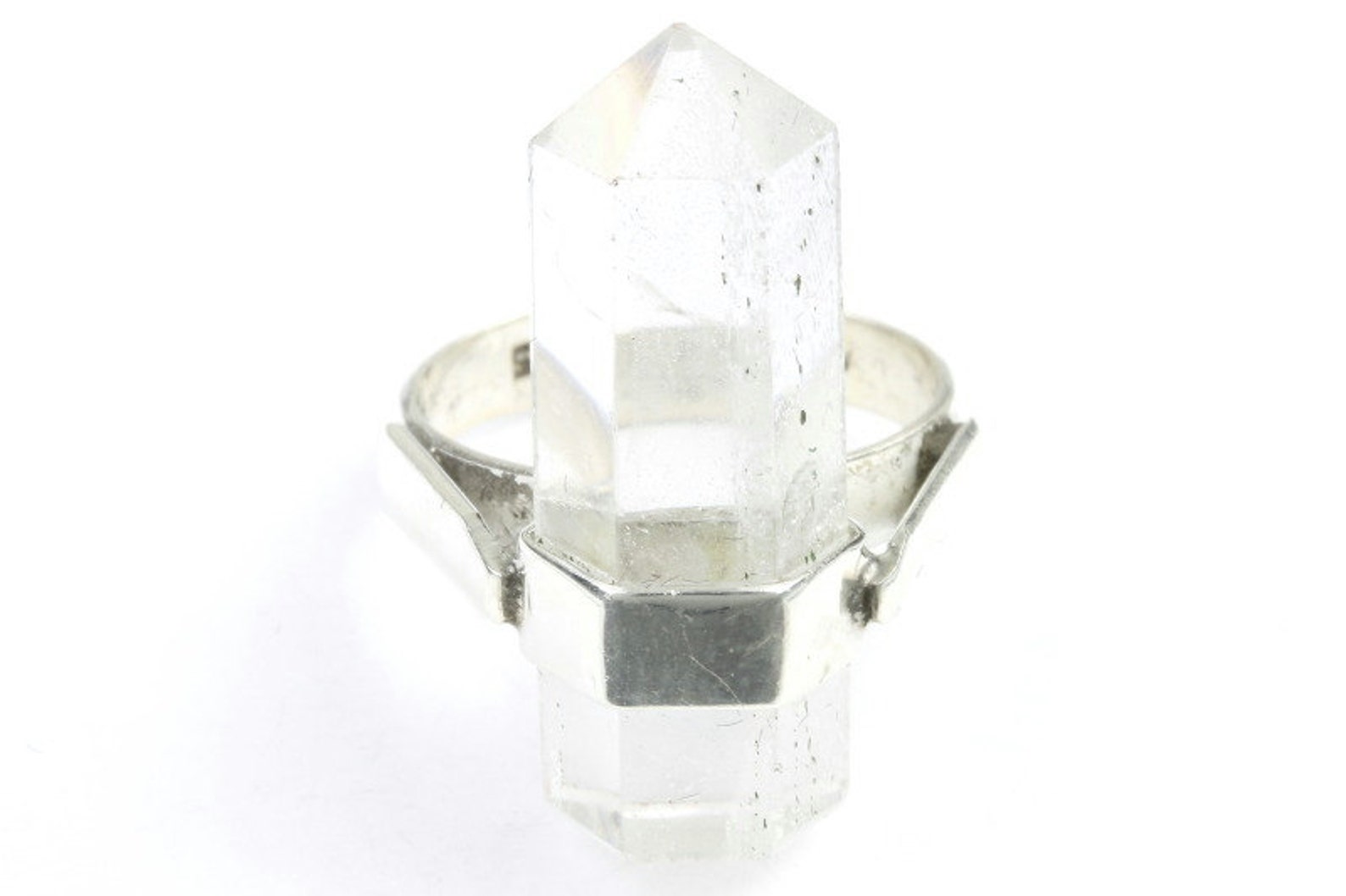 Crystal Flight Ring, Sterling Silver Quartz Ring, Raw Crystals, Stone ...