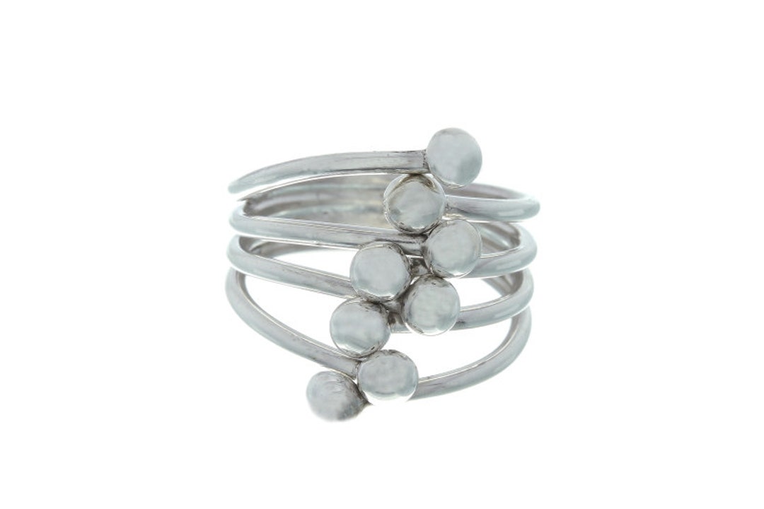 Sterling Silver Abstract Ring, Minimalist Ring, Ethnic Ring, Wide ...