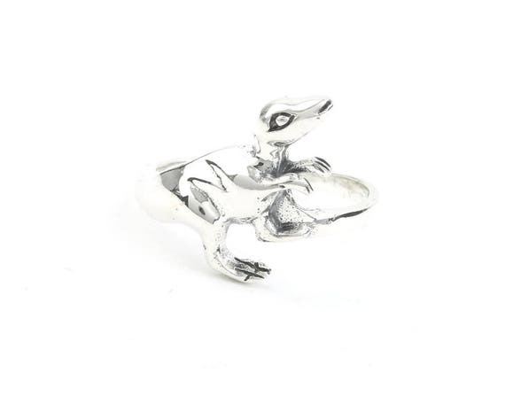 Sterling Silver T-rex Ring Dinosaur Ring Archeology | Etsy