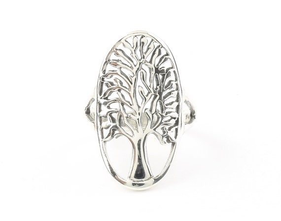 Tree of Life Ring Sterling Silver Tree Ring Family Tree - Etsy