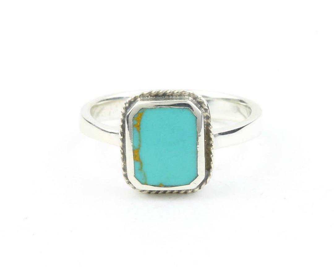 Summer Storm Ring, Sterling Silver Turquoise Ring, Boho, Bohemian ...
