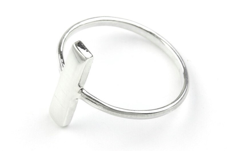 Sterling Silver Bar Ring, Geometric Ring, Minimalist Ring, Modern ...