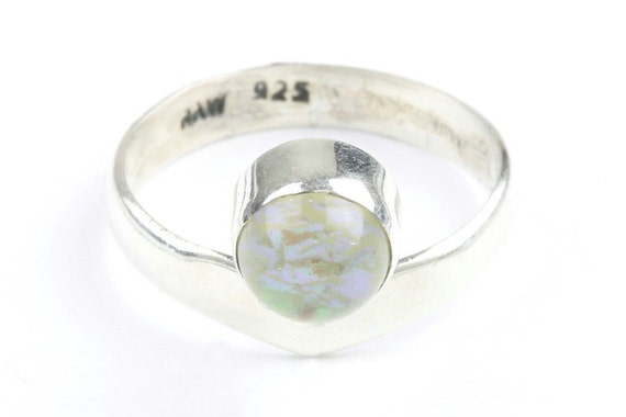 Gold Dust Ring Sterling Silver Opal Ring Stone Jewelry - Etsy