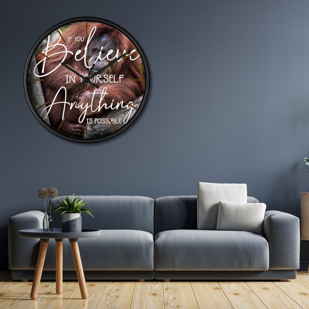 Unique Wall Clock Decorative Wallclock Motivational Quots - Etsy