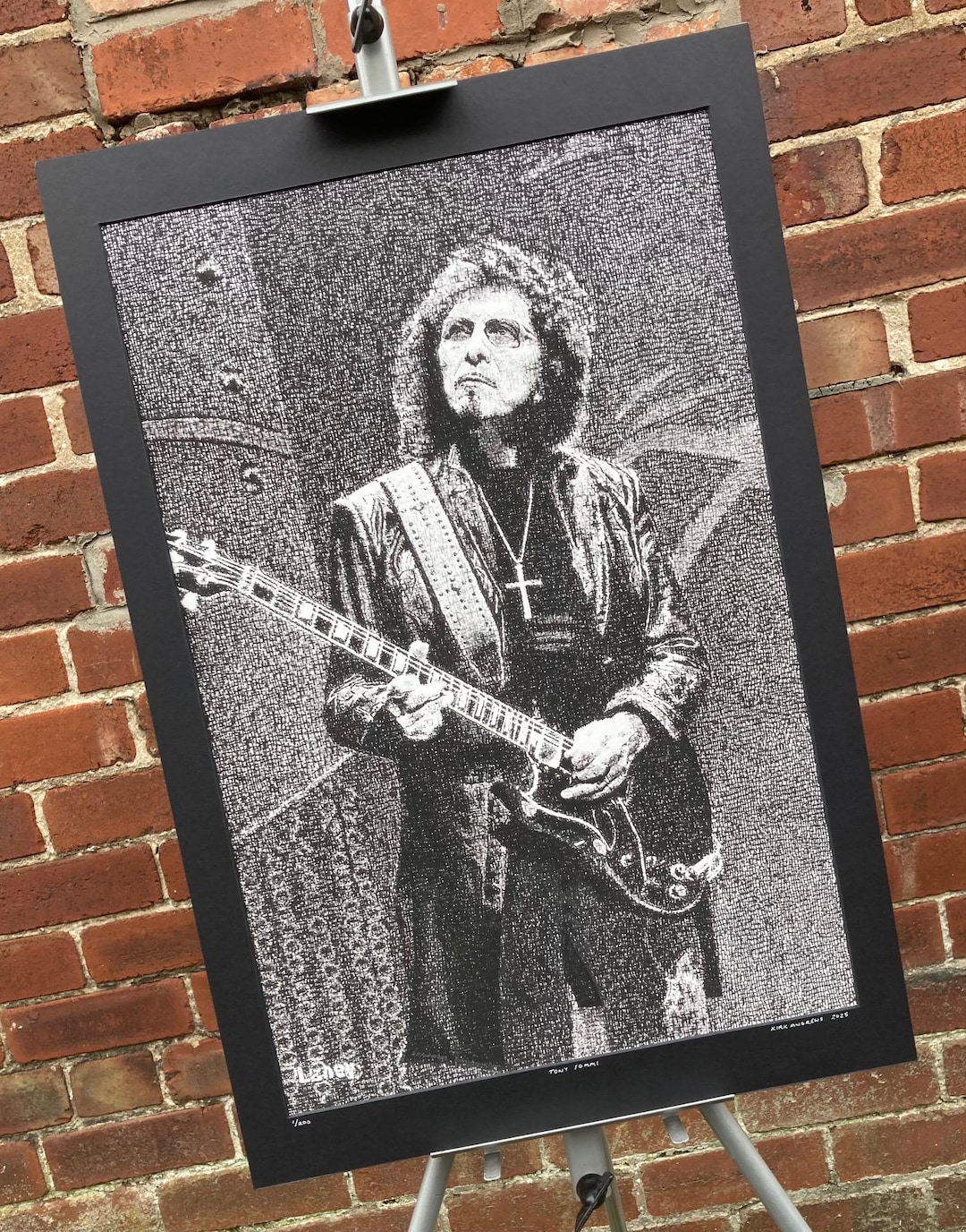 Tony Iommi - Ink Stamp (gothic Cross) Portrait - Limited Edition ...