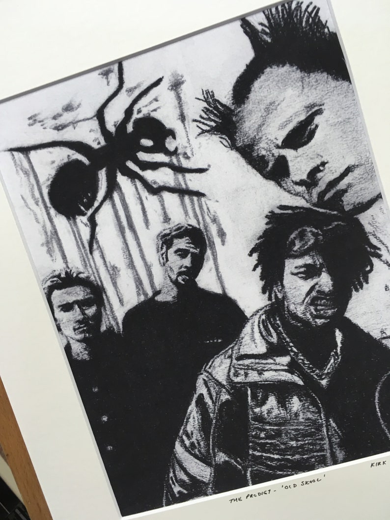 The Prodigy 'old Skool' Charcoal Art Limited - Etsy