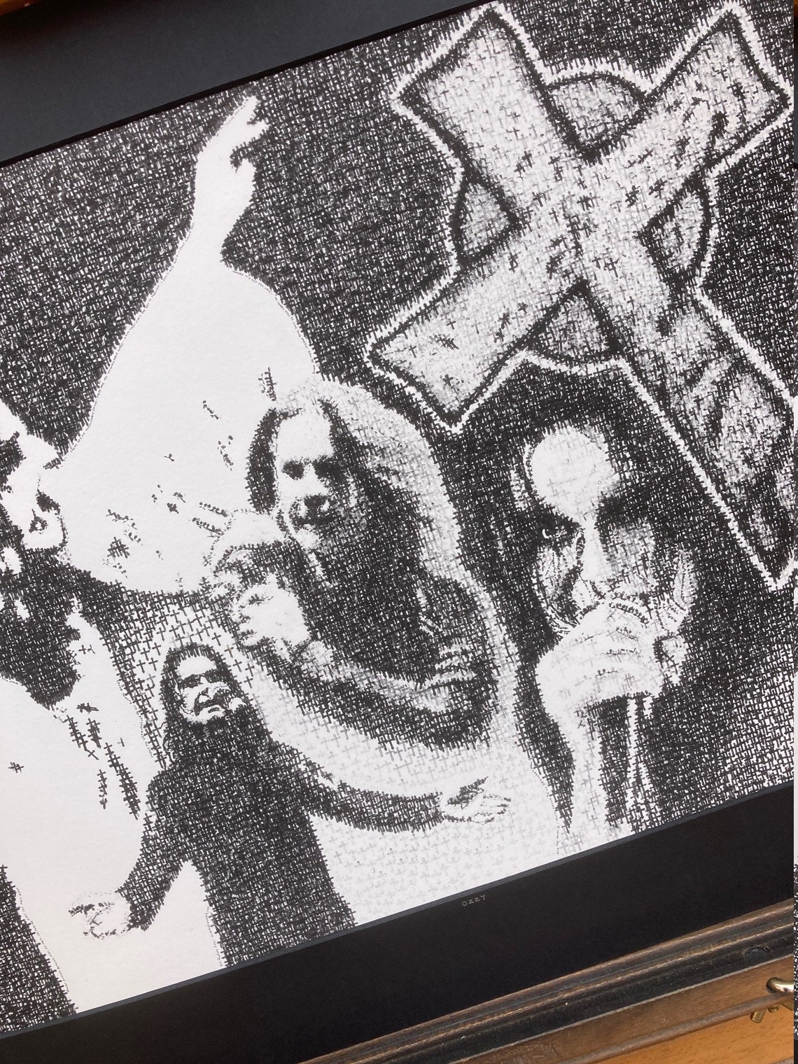 Ozzy Osbourne - Ink Stamp (gothic Cross) Portrait - Limited Edition ...