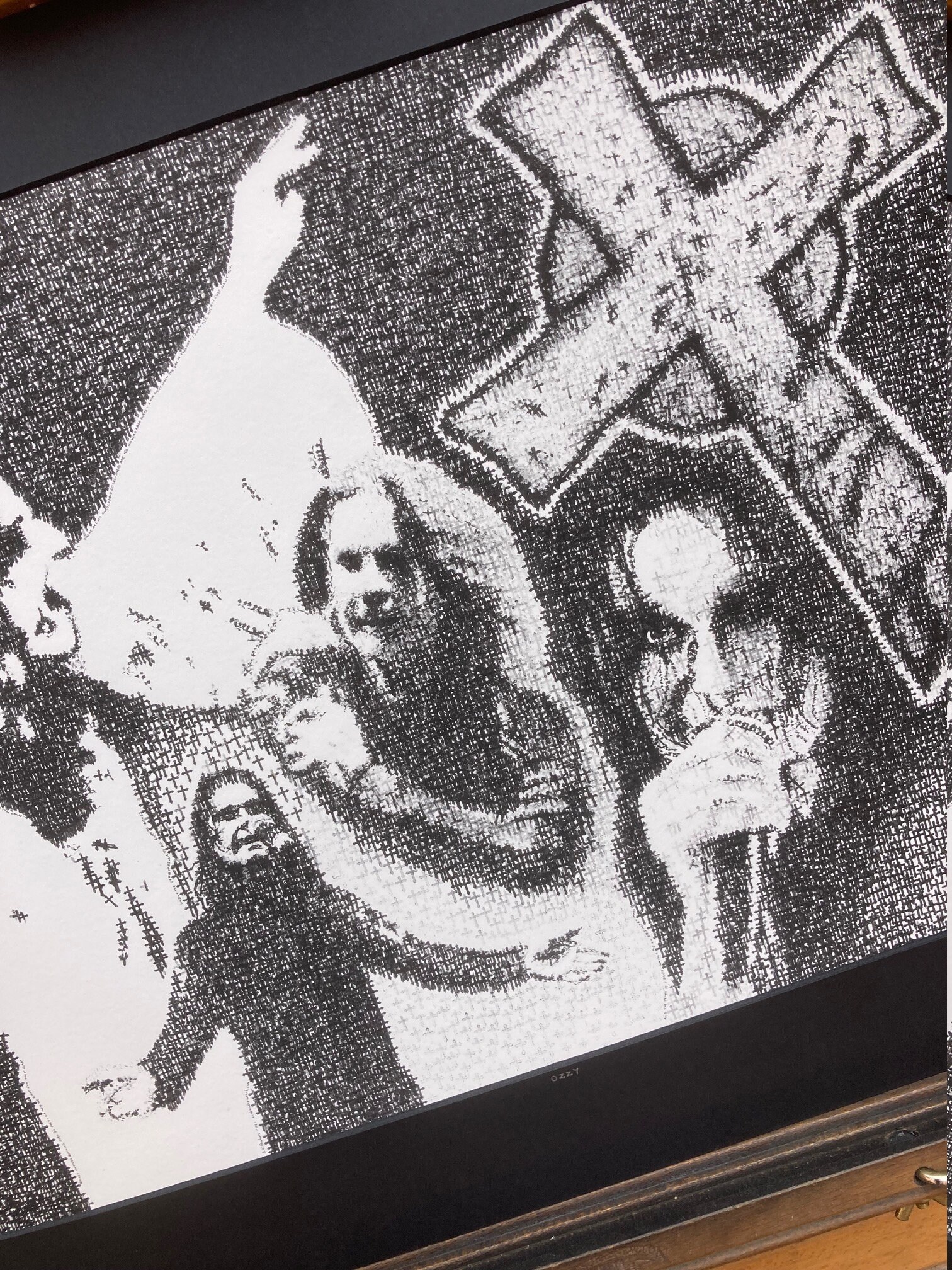 Ozzy Osbourne - Ink Stamp (gothic Cross) Portrait - Limited Edition ...