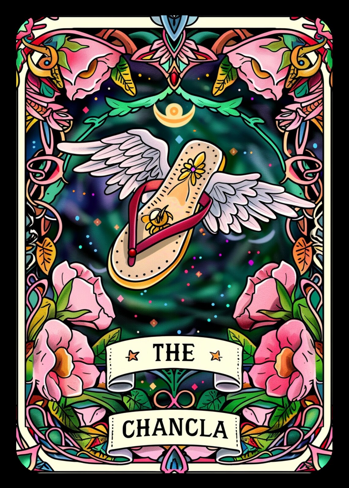 The Chancla Funny Flip-flop Tarot Card PNG T-shirts and Mugs ...