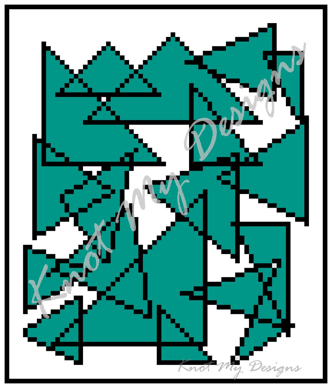 Tethered Trianglesc2c Crochet Blanket Pattern Graph C2C Triangles Home ...