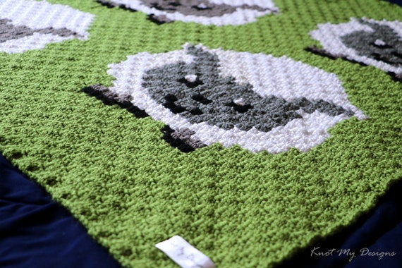 Craft Supplies & Tools Green apple crochet afghan pattern graph ...