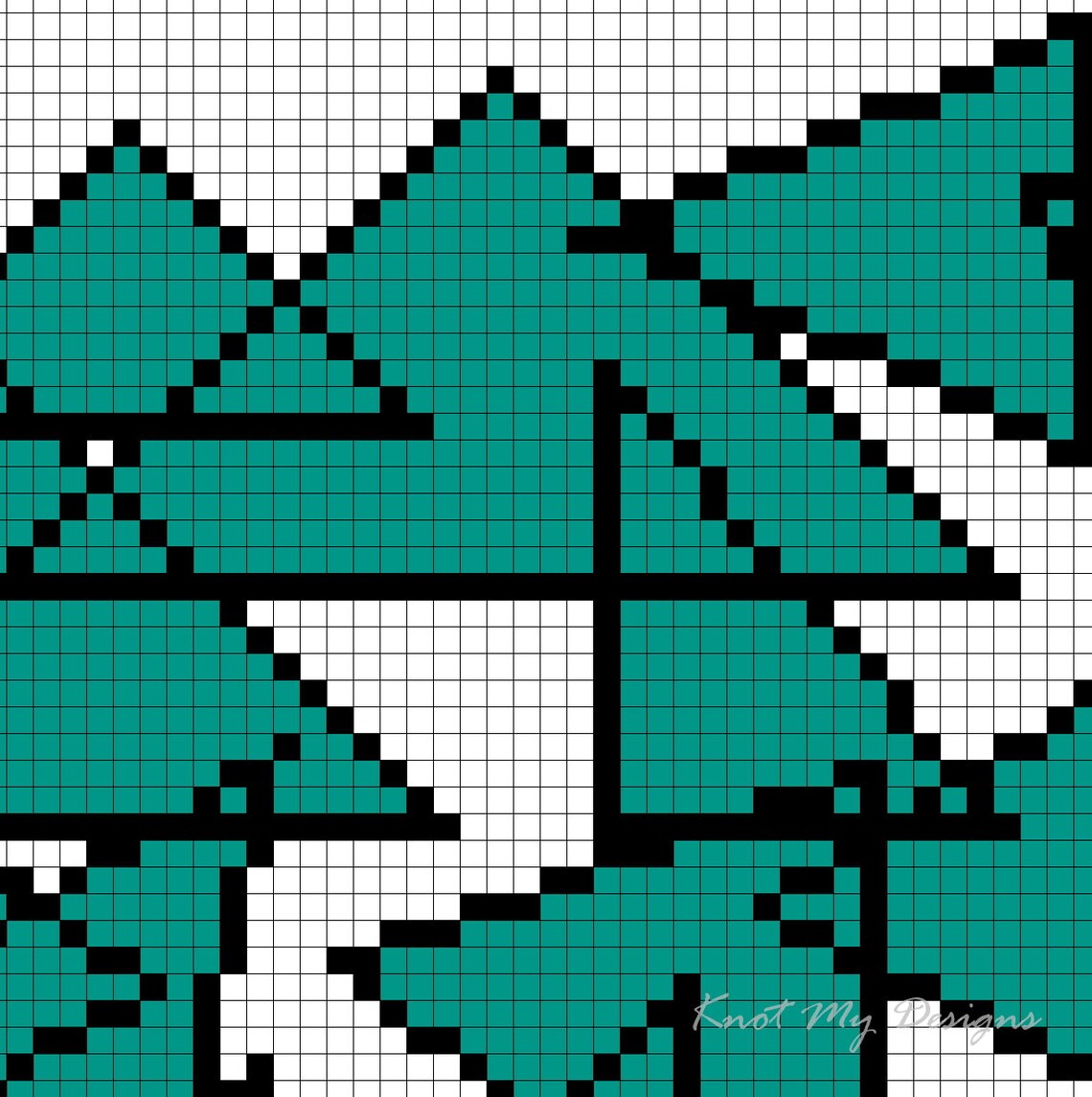 Tethered Trianglesc2c Crochet Blanket Pattern Graph C2C Triangles Home ...