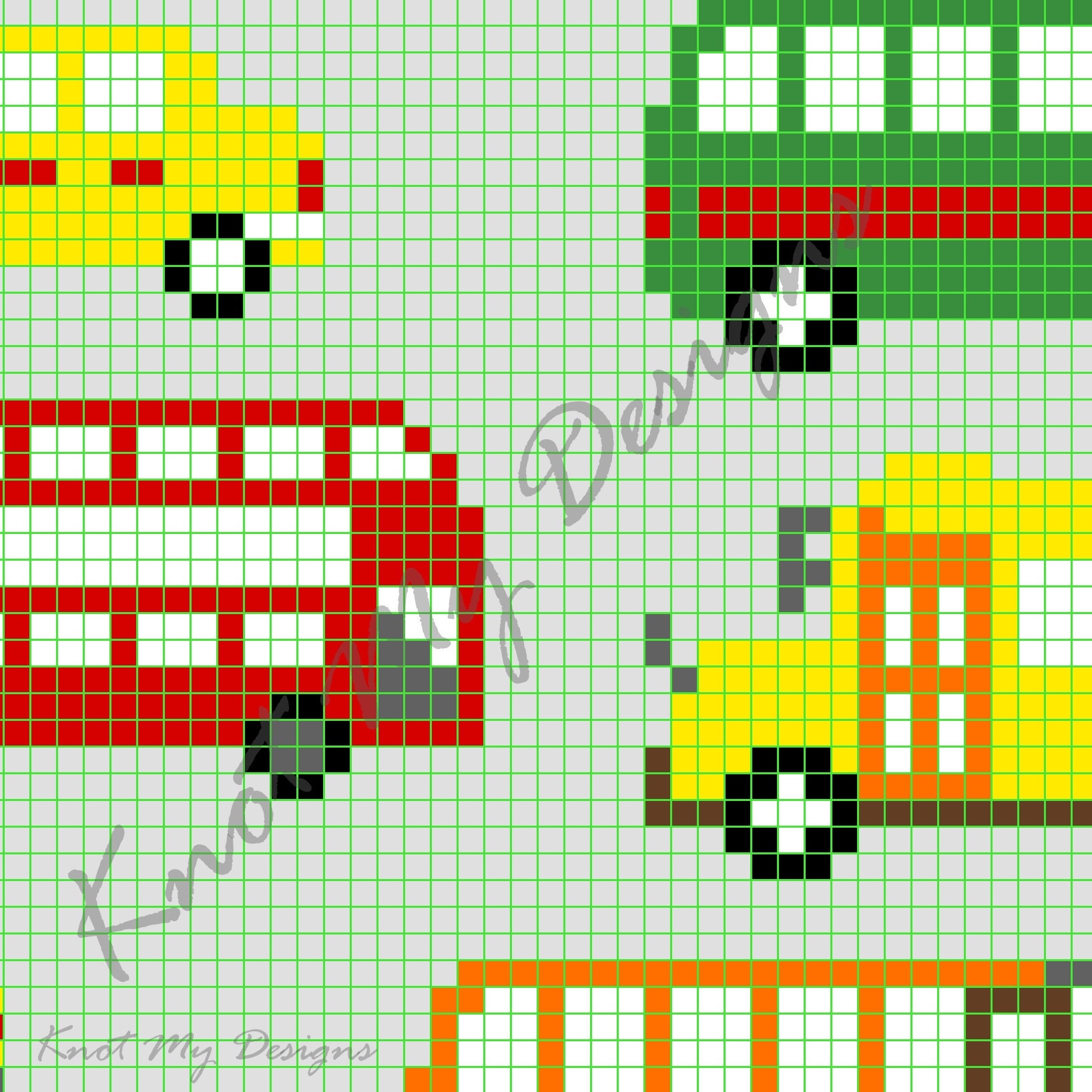 Buses—c2c Crochet Blanket Pattern Graph | C2C School Bus|c2c Double ...