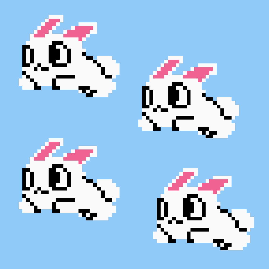 Bouncy Bunnies Variations C2C Crochet Blanket Pattern Graph / Corner to ...