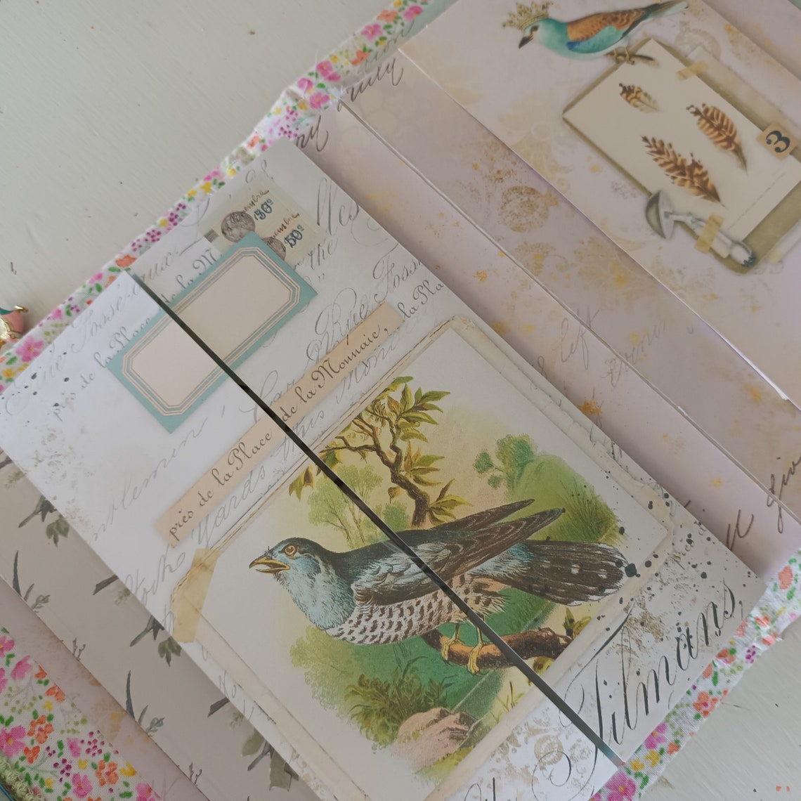 Bird Lapbook Style Journal Bird Journal Handmade Journal - Etsy