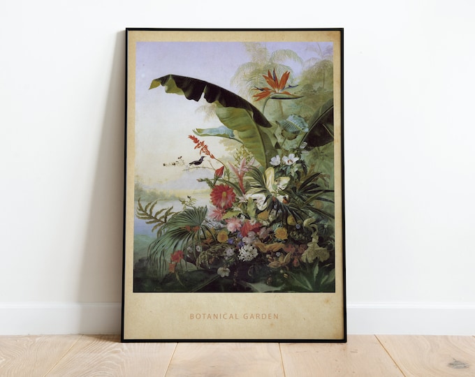 Botanical Garden Vintage Poster | Etsy
