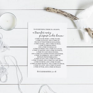 Ecclesiastes 3 1-8 Bible verse printable bible wall art For | Etsy