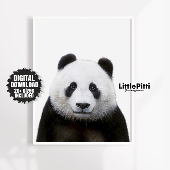 Prints Panda wall art Printable digital download Watercolor panda bear ...