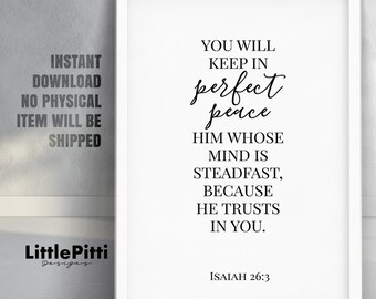 Isaiah 26 3 | Etsy