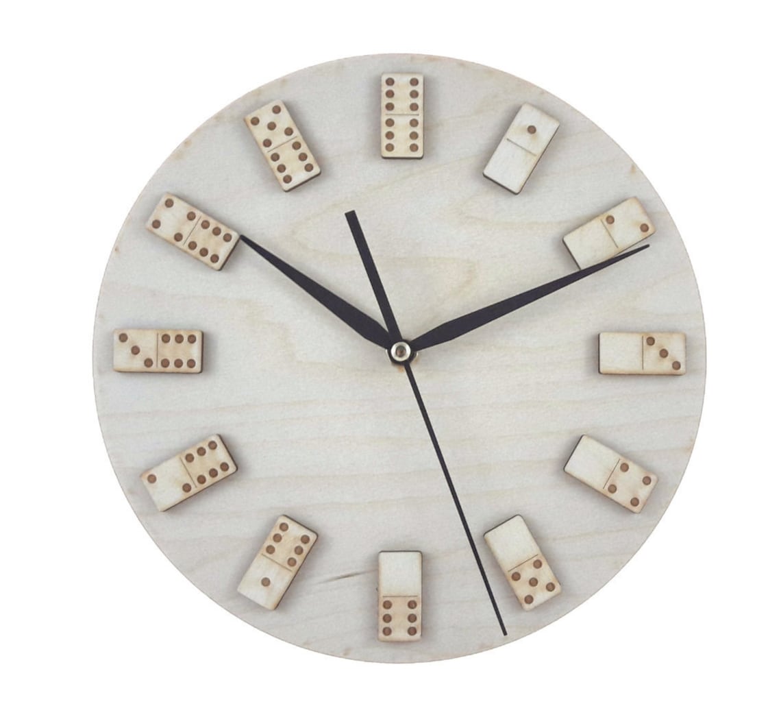 Domino Wall Clock, Nursery Wood Clock, Children Clock, Baby Room Wall ...
