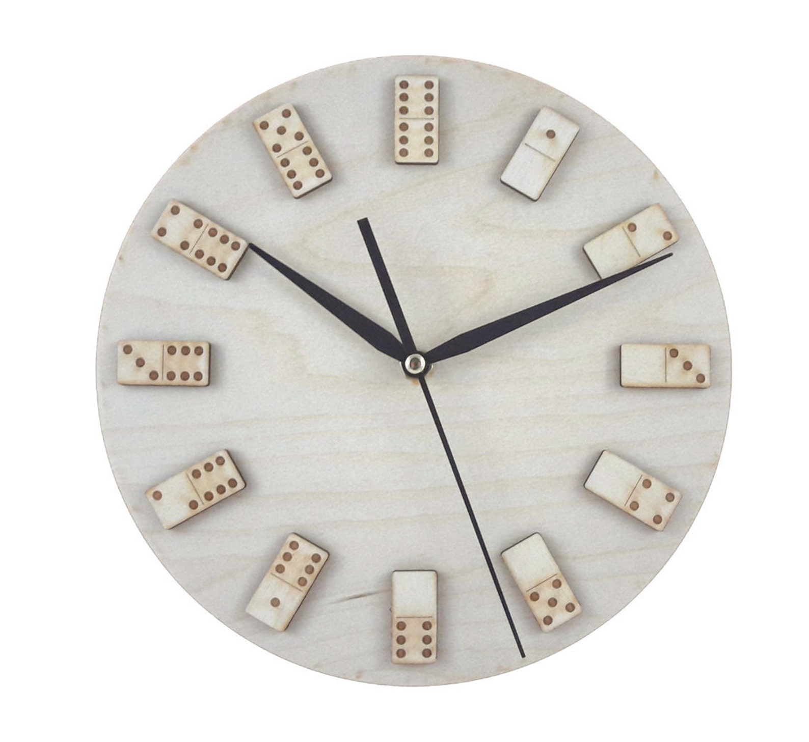 Domino Wall Clock, Nursery Wood Clock, Children Clock, Baby Room Wall ...
