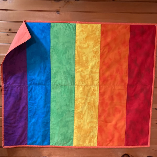 Rainbow Colors Quilt - Etsy