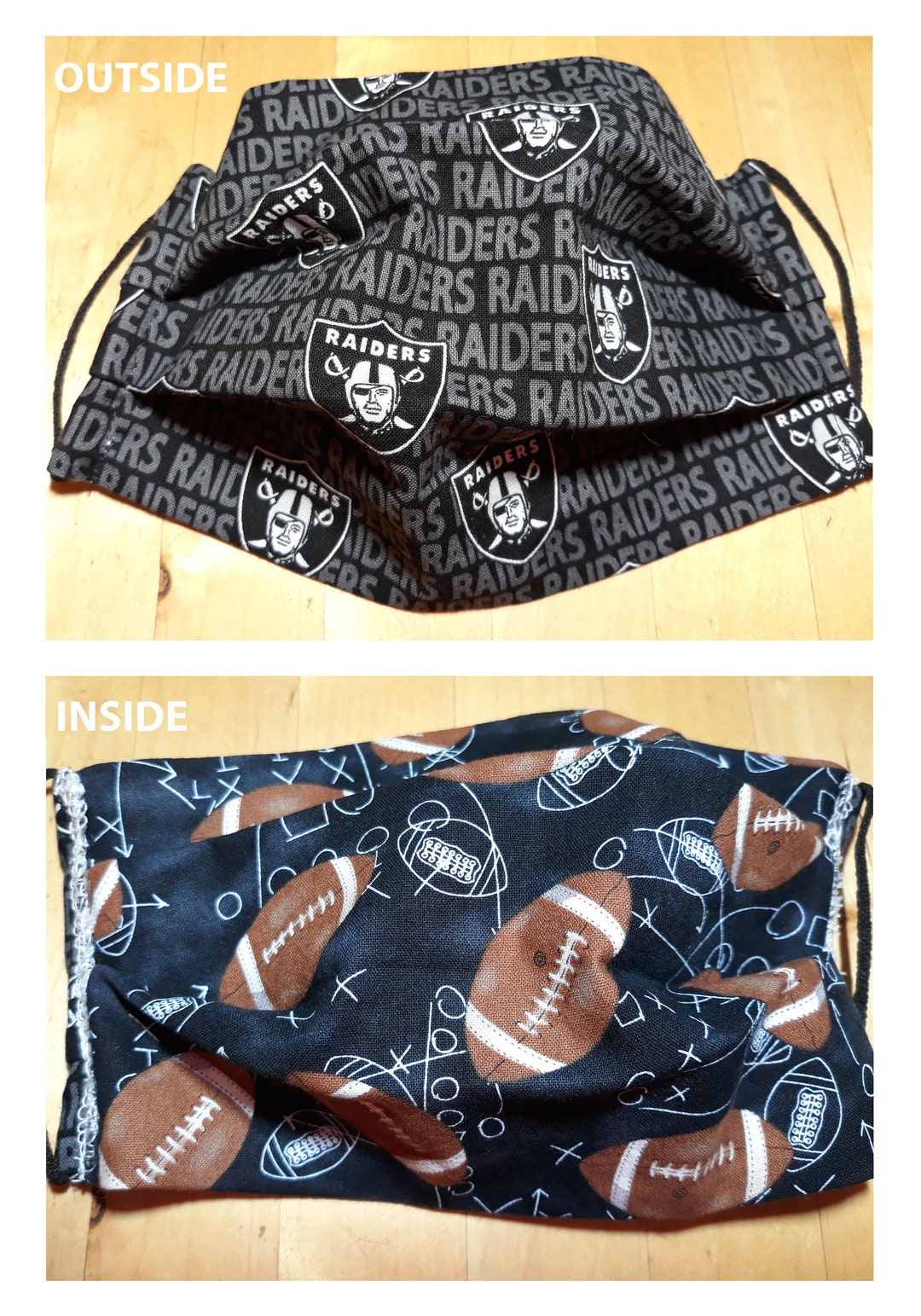 100% Cotton Face Mask LV Las Vegas Raiders Print - Etsy