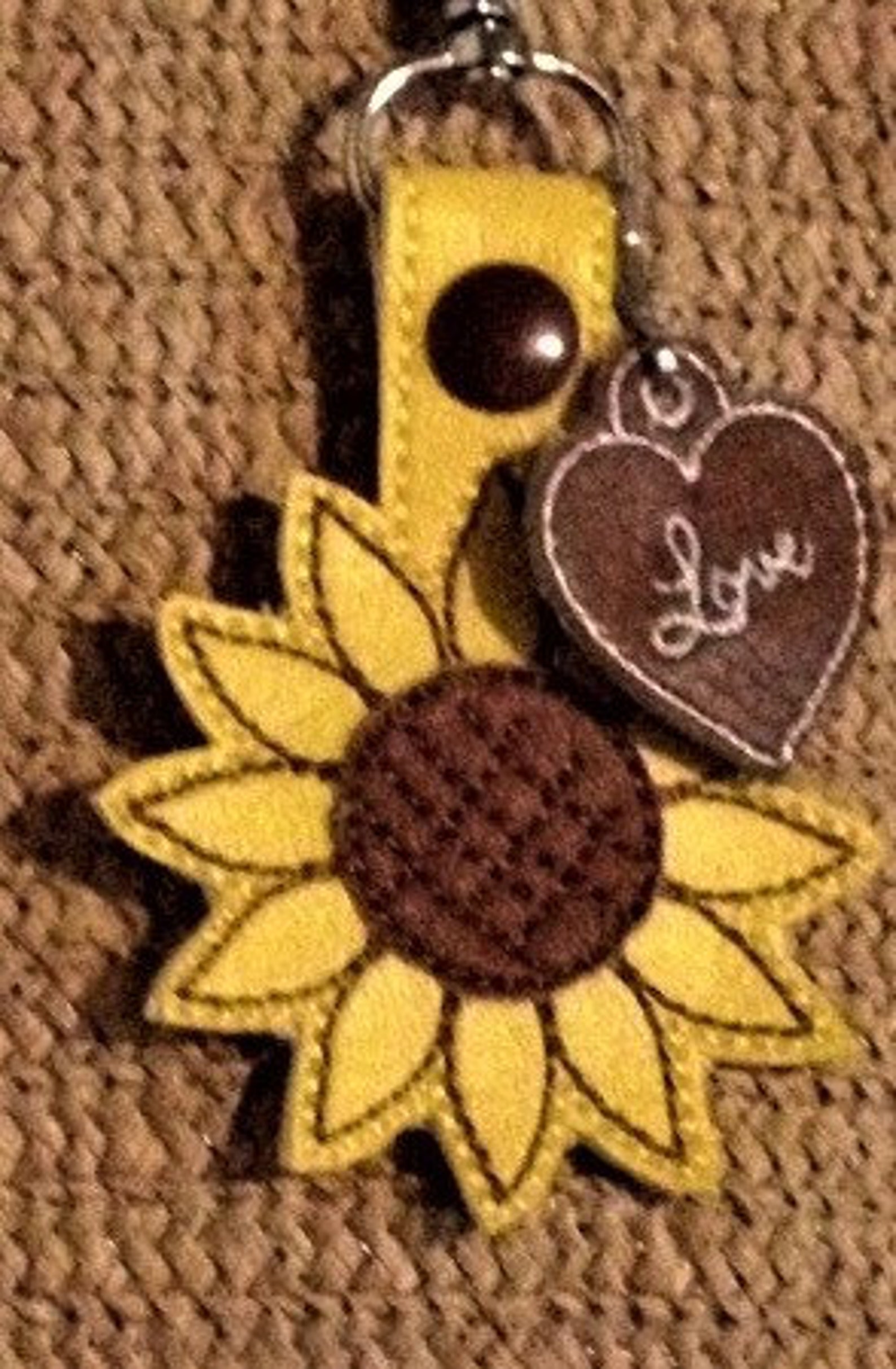 Sunflower Key Chain, Bag Tag - Etsy