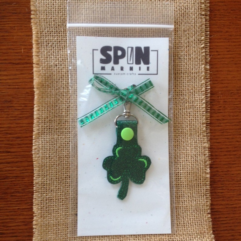 St. Patricks Day Shamrock Key Chain Bag Tag as Low as 7.00 - Etsy