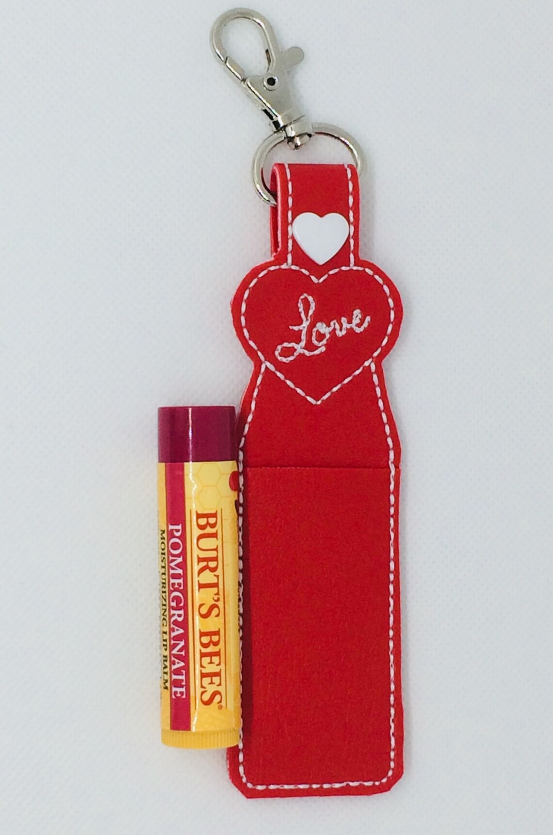 Heart Love Lip Balm Holder With Lobster Clasp - Etsy
