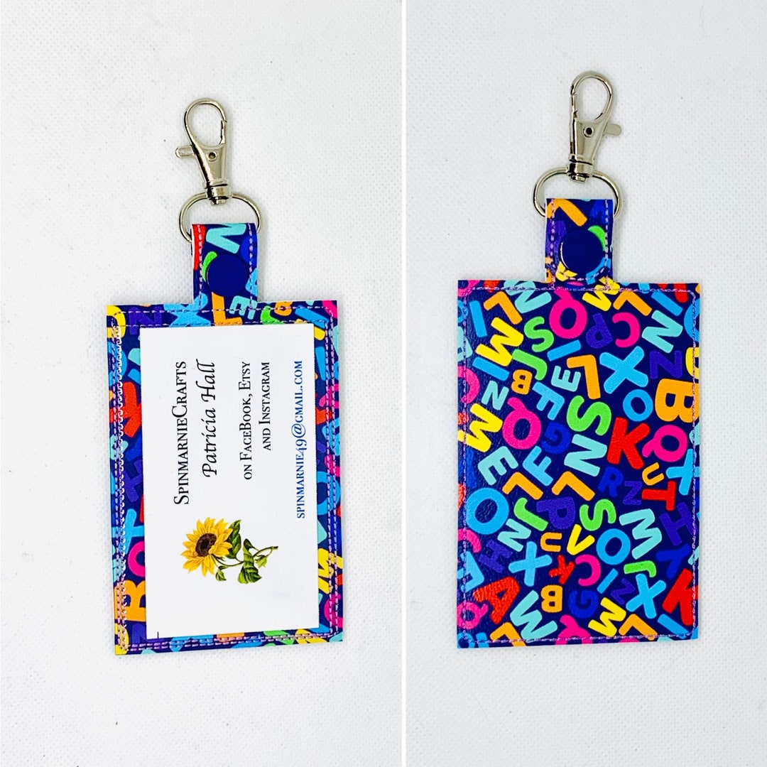 Rainbow Abc's ID Badge Holder (vertical) - Etsy
