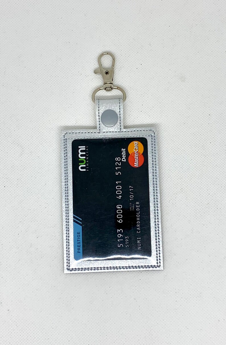 Silver Shimmer Marine Vinyl ID Badge Holder (vertical) - Etsy