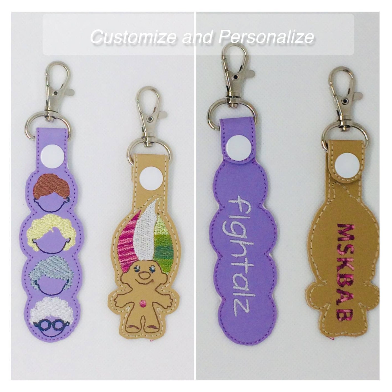 Troll Key Chain Bag Tag - Etsy