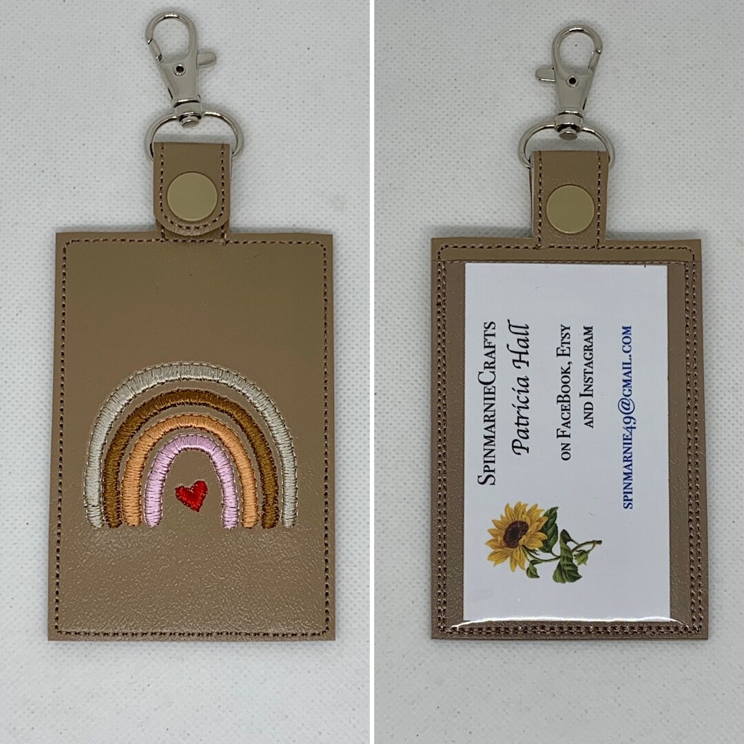BOHO Rainbow ID Badge Holder (vertical) - Etsy