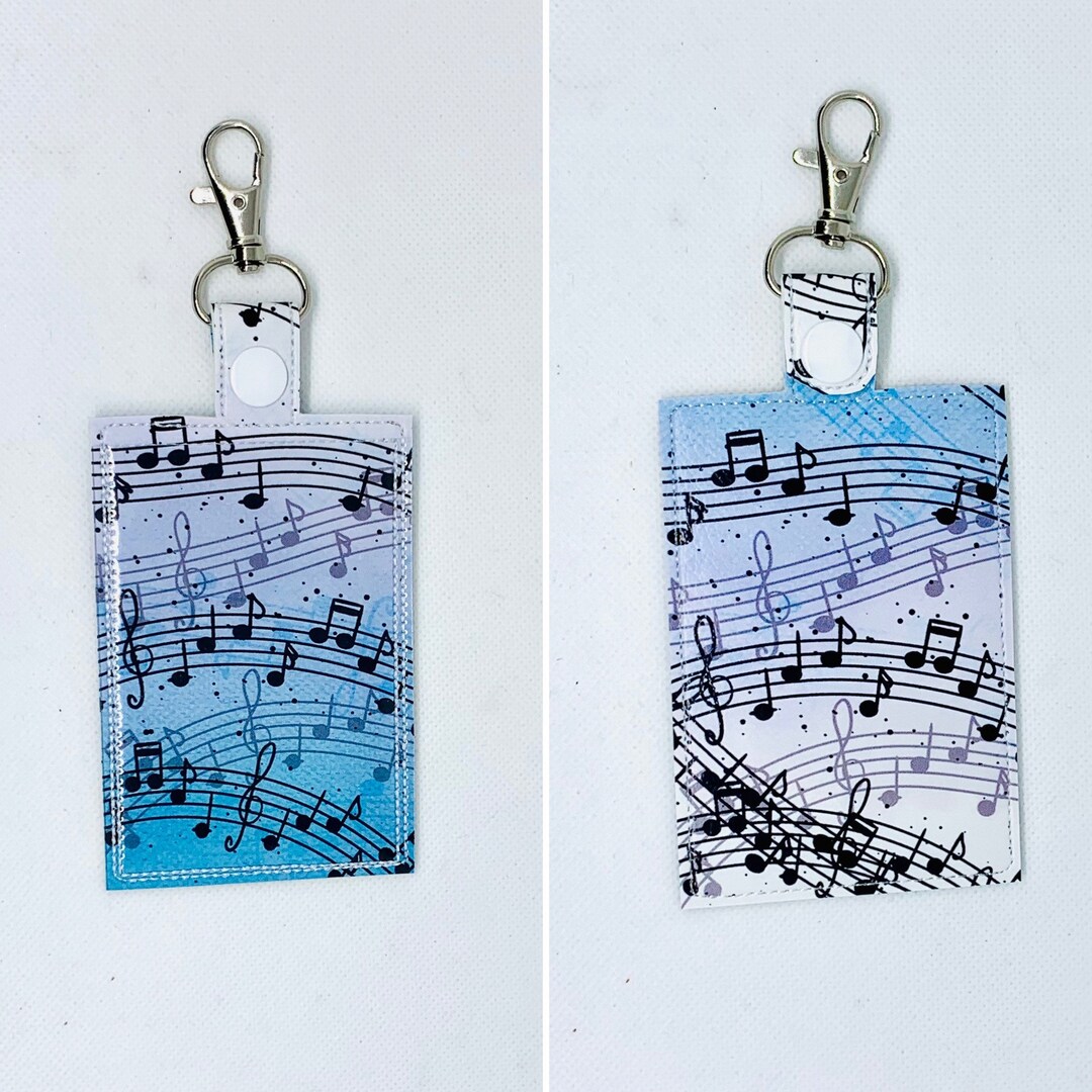 Music Notes ID Badge Holder (vertical) - Etsy