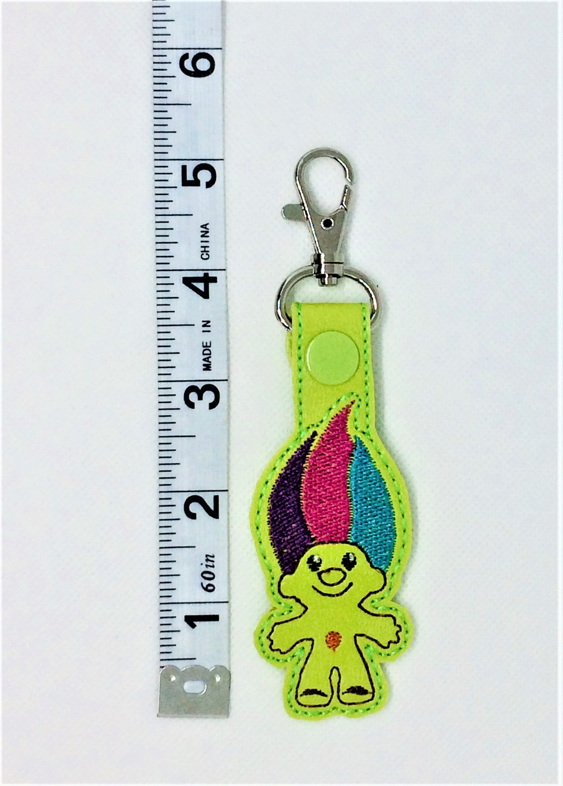 Troll key chain bag tag | Etsy