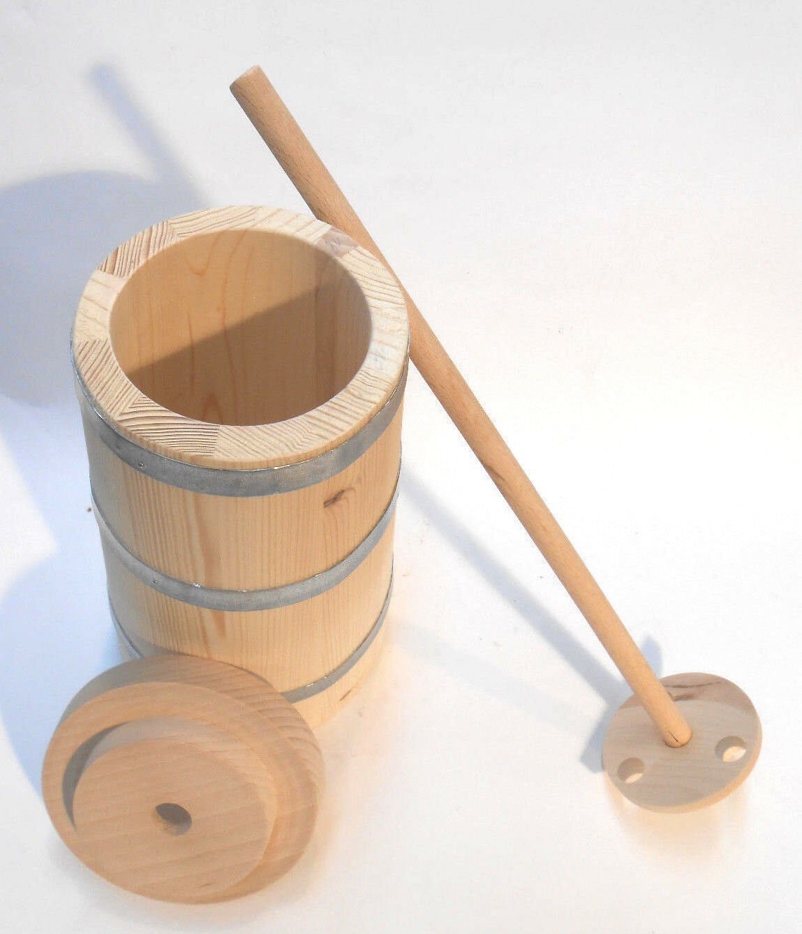 Wooden Butter Plunger Churn Handmade Churn Dash 5 Liter 1.3 Gallon ...
