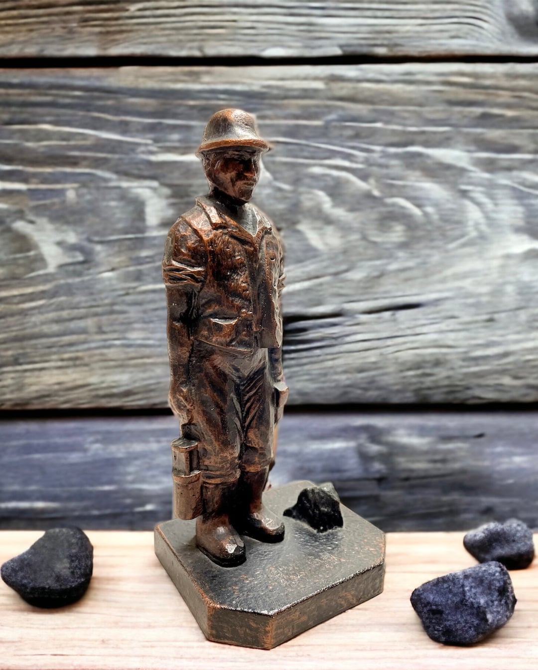 Vintage Coal Miner Statue Coal Mine Souvenir - Etsy