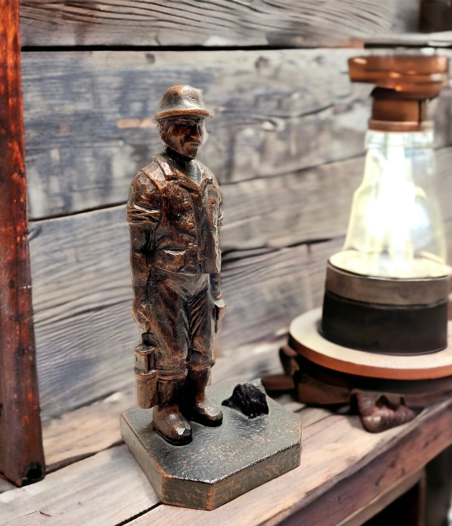 Vintage Coal Miner Statue Coal Mine Souvenir - Etsy