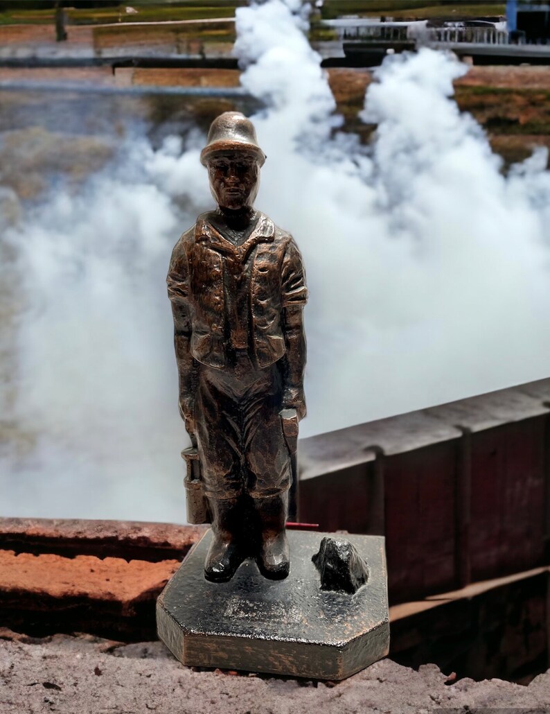 Vintage Coal Miner Statue Coal Mine Souvenir - Etsy