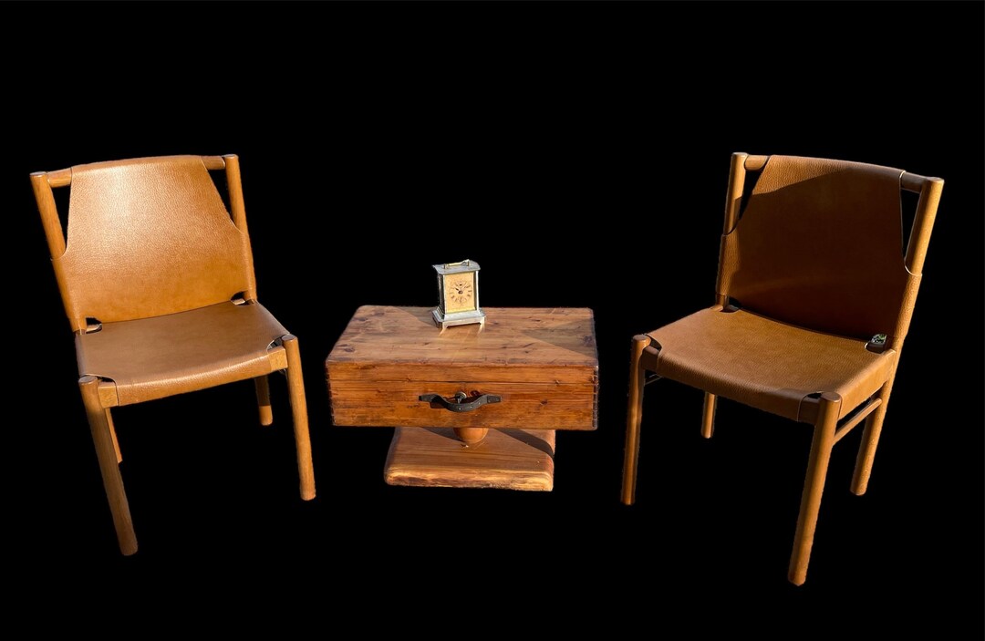 Vintage Faux-leather Dining Chair: Janez Lajovic Mid-century Design - Etsy