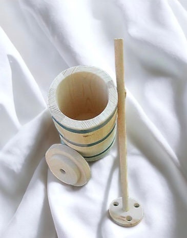 Wooden Butter Plunger Churn Handmade Churn Dash 5 Liter 1.3 Gallon ...
