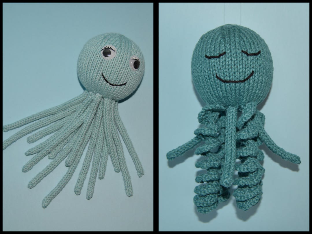 Jacky and Jenny Jellyfish Knitting Pattern - Etsy