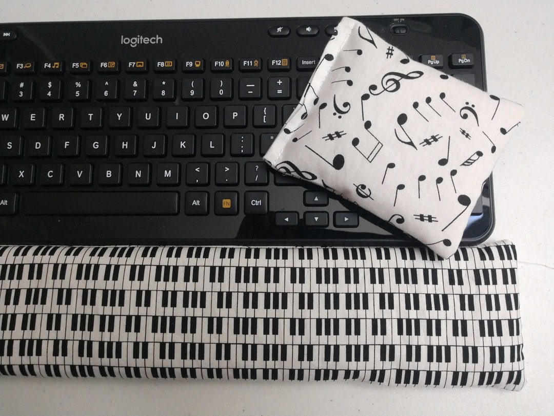 Piano Keys Notes and Music Symbols Wrist Rest-black and - Etsy
