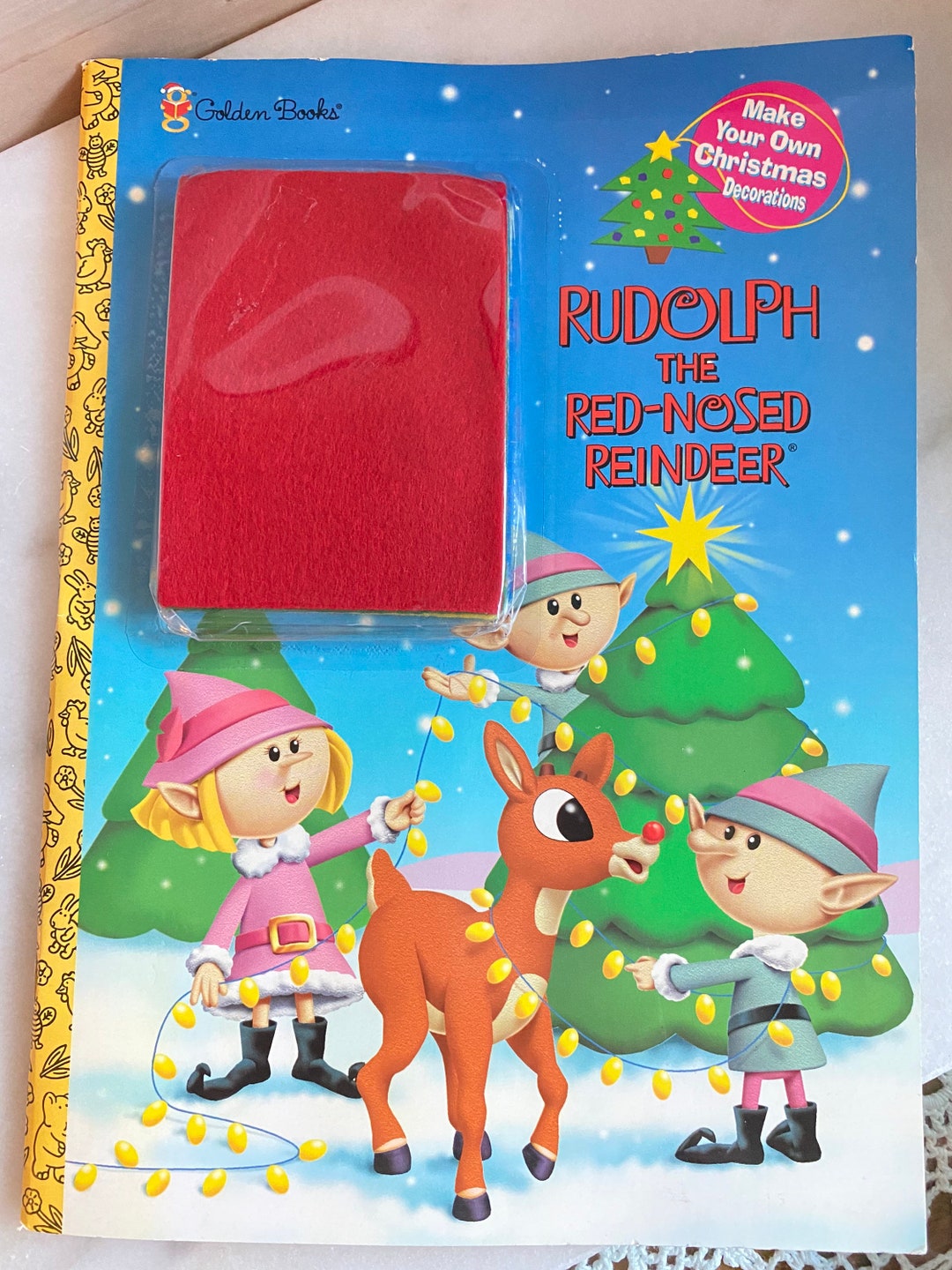 Rudolph Red Nosed Reindeer Vtg. 2000 Coloring Book. Make Your Own Felt ...