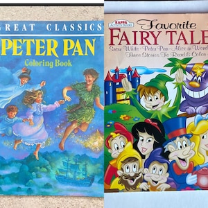 Coloring Books (2 NEW Vintage)w/ Stories One Has 3 Fairy Tales(snow ...