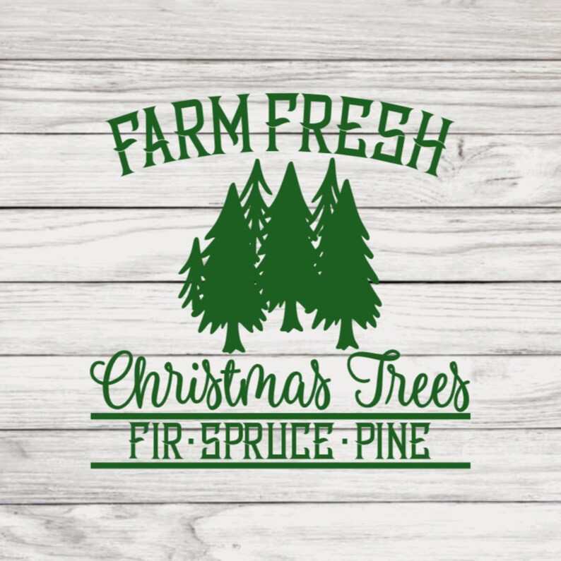 Farm Fresh Christmas Trees Decal Sticker Christmas Decal - Etsy