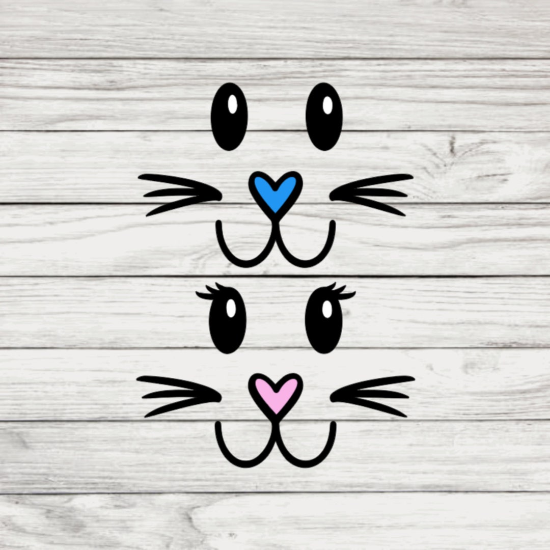 Bunny Face Vinyl Adhesive Decal Decoration Holiday Projects, Custom ...