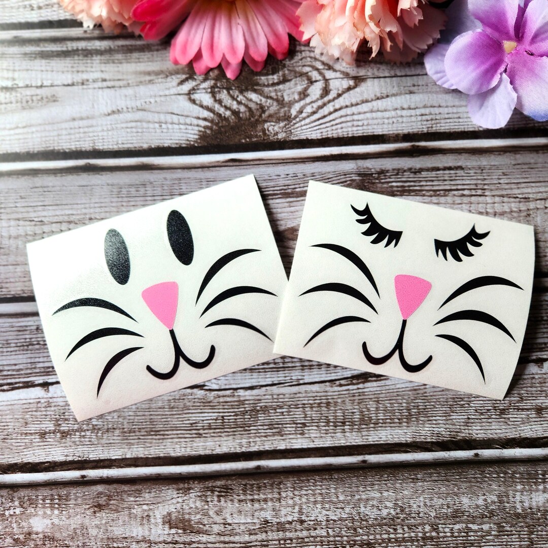 Bunny Face Vinyl Adhesive Decal Decoration Holiday Projects, Custom ...