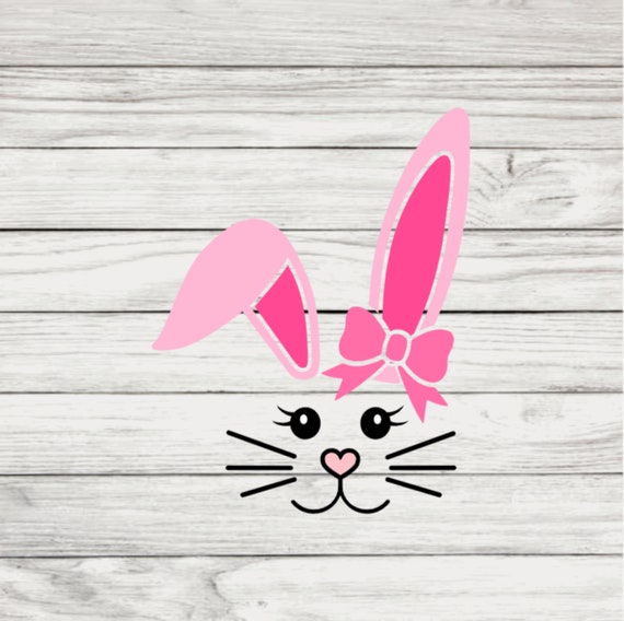 Easter Bunny Face Vinyl Adhesive Decal Decoration Holiday - Etsy